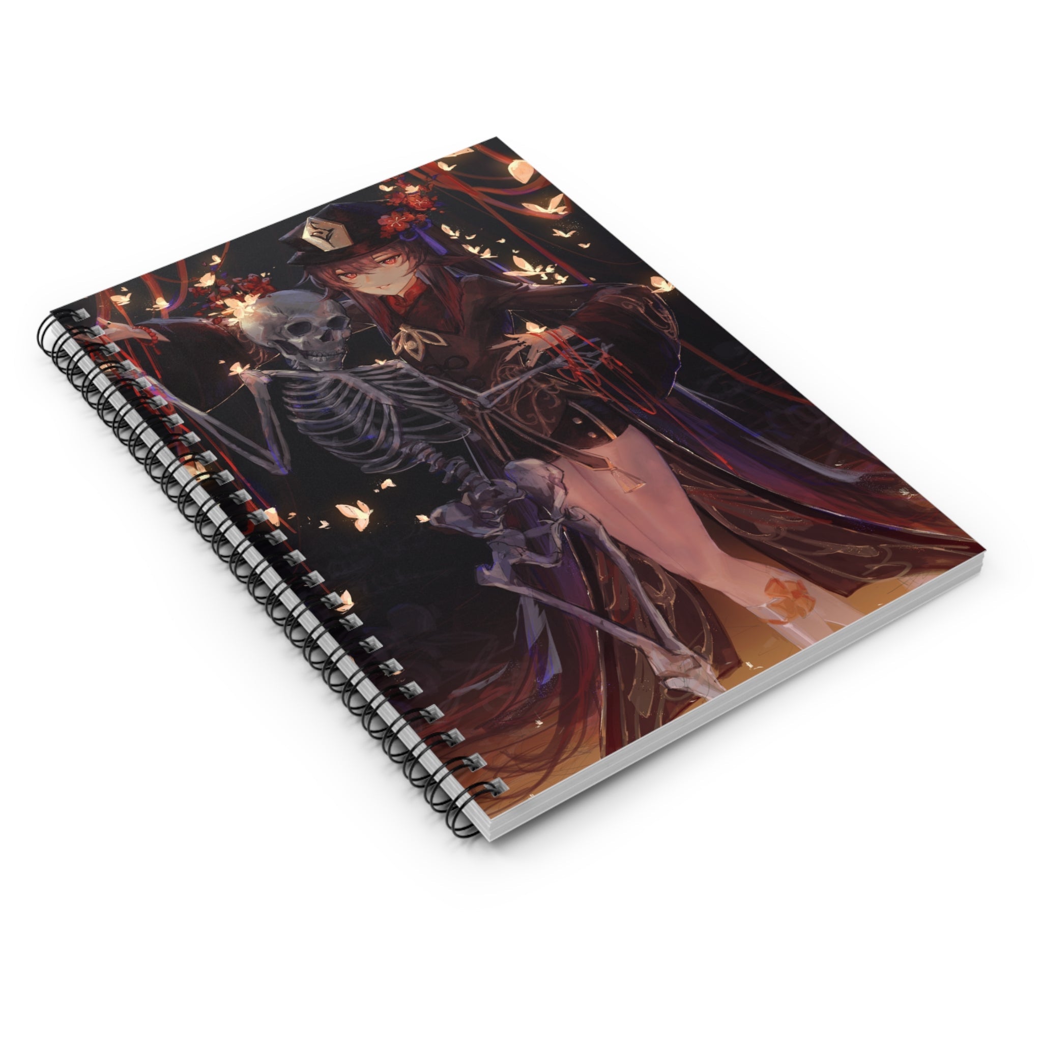 Hu Tao & Skeleton Spiral Notebook – Meowmeowgirl's Market