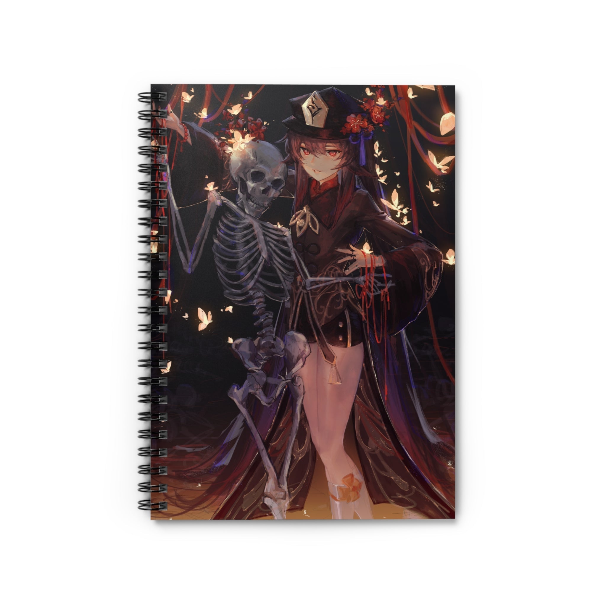 Hu Tao & Skeleton Spiral Notebook – Meowmeowgirl's Market