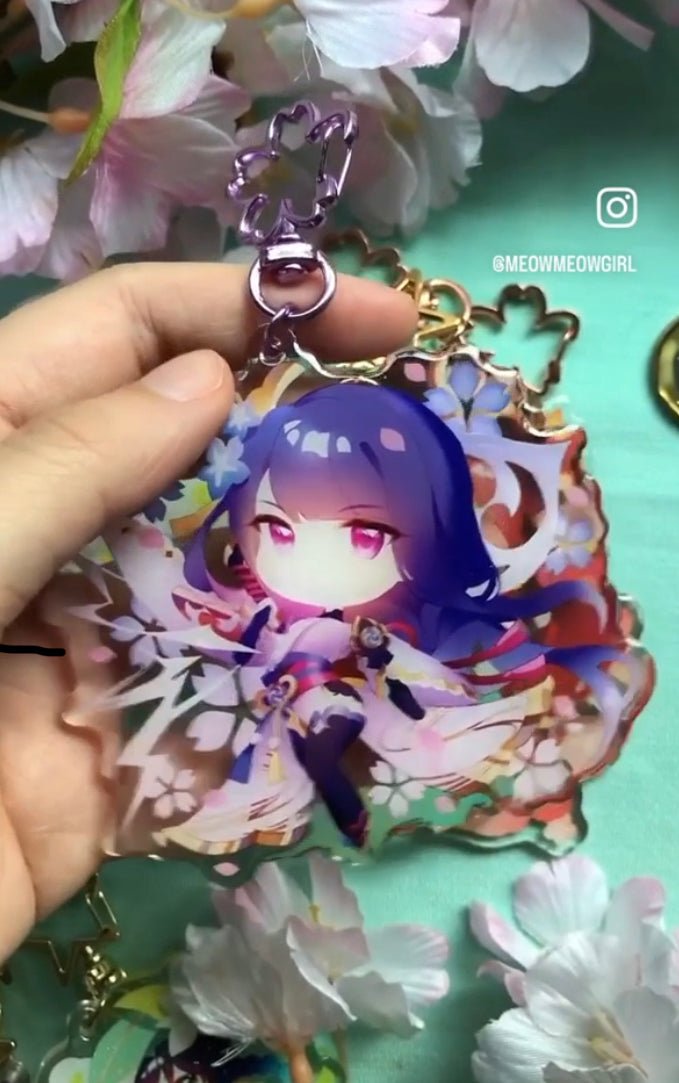 Raiden Shogun Jumbo Keychain – Meowmeowgirl's Market